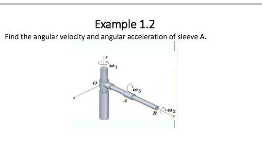 Solved Example 1.2 Find the angular velocity and angular | Chegg.com