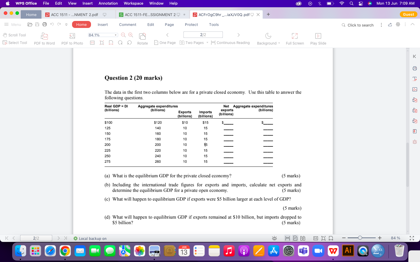 Solved WPS Office File Edit View Insert Annotation Workspace | Chegg.com