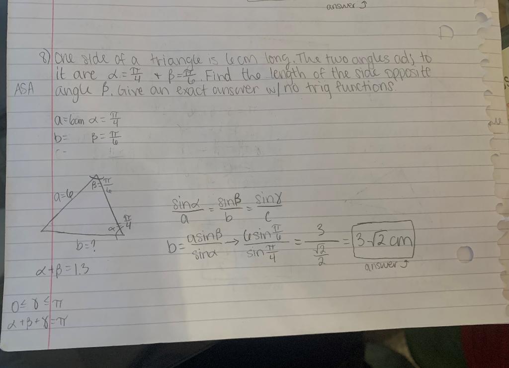 Solved Is this work correct, I am not sure the answer is | Chegg.com