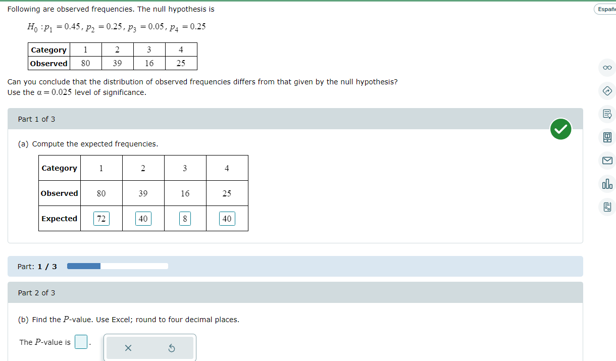 Solved Following are observed frequencies. The null | Chegg.com