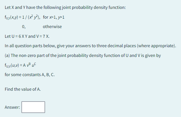 Solved Let x ﻿and Y ﻿have the following joint probability | Chegg.com