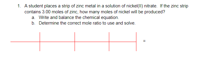Solved 1. A student places a strip of zinc metal in a | Chegg.com