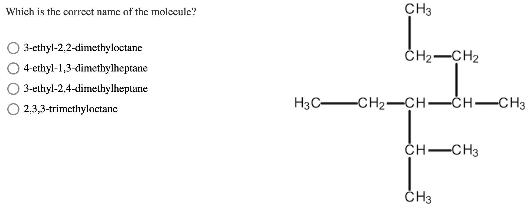 Solved What is the IUPAC name for the given compound? НАС, | Chegg.com