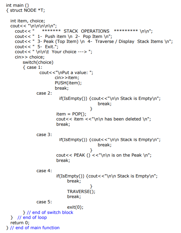 Solved Algorithm to PUSH item on Stack using Linked | Chegg.com