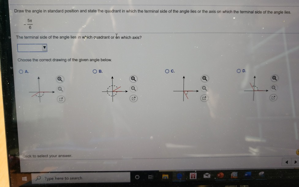 Solved Draw the angle in standard position and state the | Chegg.com