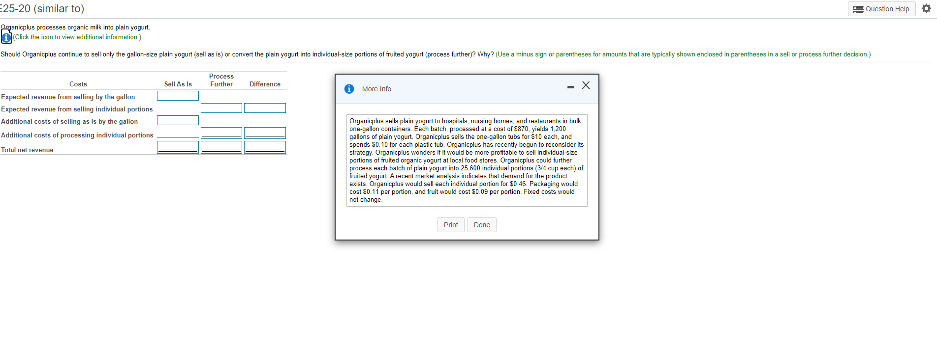 Solved E25-20 (similar to) A Question Help Organicplus | Chegg.com Solved E25-20 (similar to) A Question Help Organicplus | Chegg.com