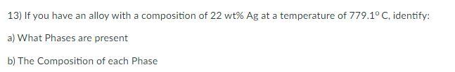 Solved Use the Cu-Ag Phase Diagram below to answer the | Chegg.com
