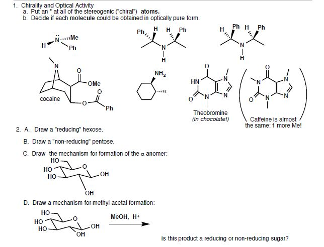 Solved Chirality and Optical Activity a. Put an * at all of | Chegg.com