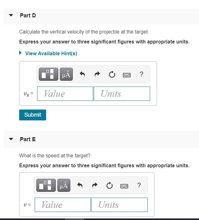 Solved Learning Goal: To determine the launch conditions to | Chegg.com Solved Learning Goal: To determine the launch conditions to | Chegg.com