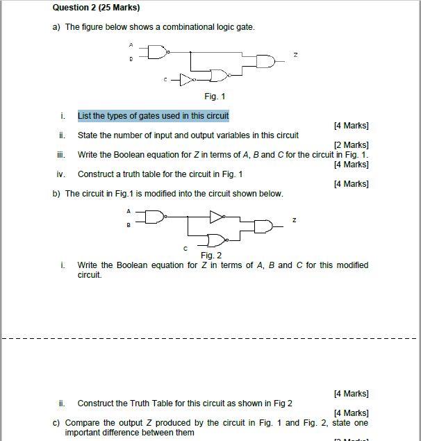 Solved Question 1 (25 Marks) a) Briefly explain what is | Chegg.com
