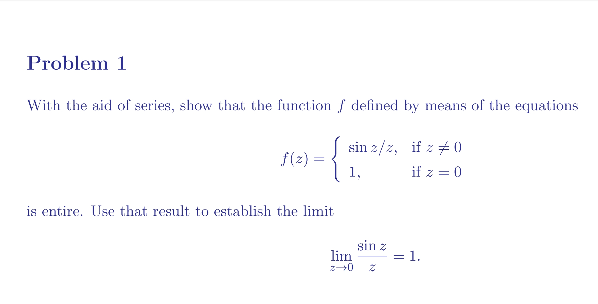 Solved With the aid of ﻿series, show that the function f | Chegg.com