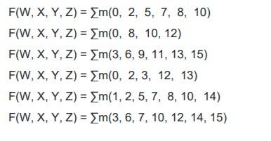 Solved Create a k-map for each of the following Boolean | Chegg.com