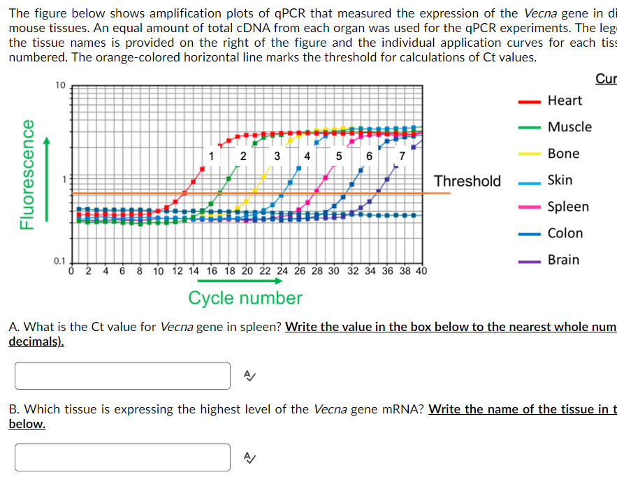 Solved The figure below shows amplification plots of qPCR | Chegg.com