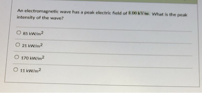Solved The energy flow per unit time per unit area (S) of an | Chegg.com