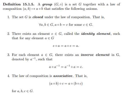 Solved Definition 15.1.9. The trivial group, consists of the | Chegg.com