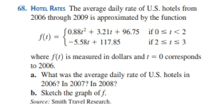 Solved 68. Hoтel Rates The average daily rate of U.S. hotels | Chegg.com