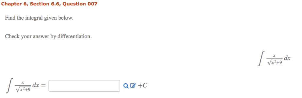 Solved Chapter 6, Section 6.6, Question 006 Find the | Chegg.com