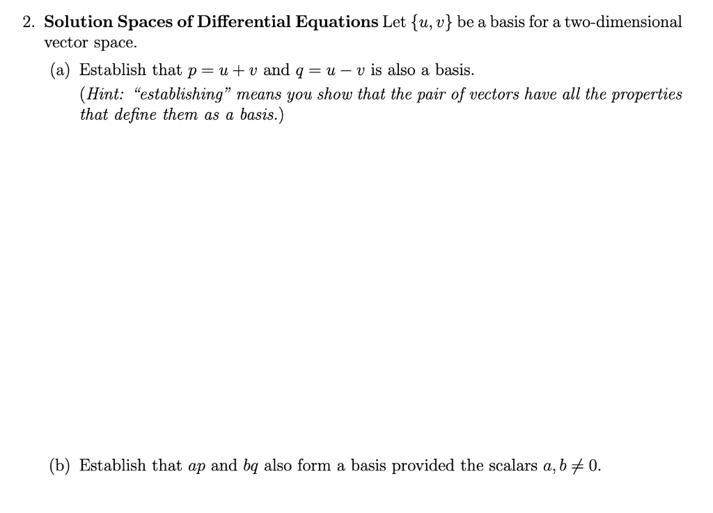 Solved 2. Solution Spaces of Differential Equations Let | Chegg.com