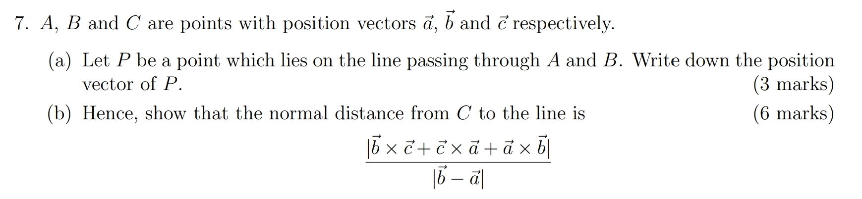 Solved A,B ﻿and C ﻿are points with position vectors | Chegg.com