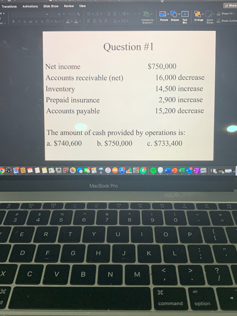 Solved Transitions Animations Slide Show Review View | Chegg.com