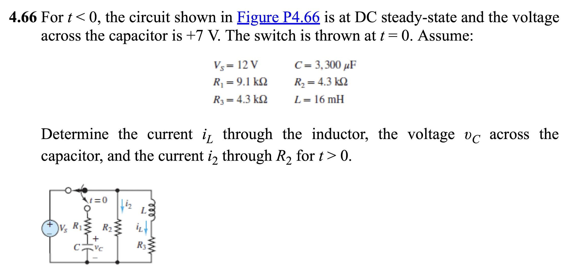 Solved Determine the current iL ﻿through the inductor, the | Chegg.com
