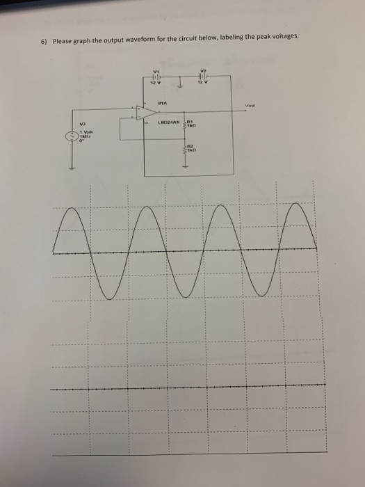 Solved 6 Please Graph The Output Waveform For The Circuit