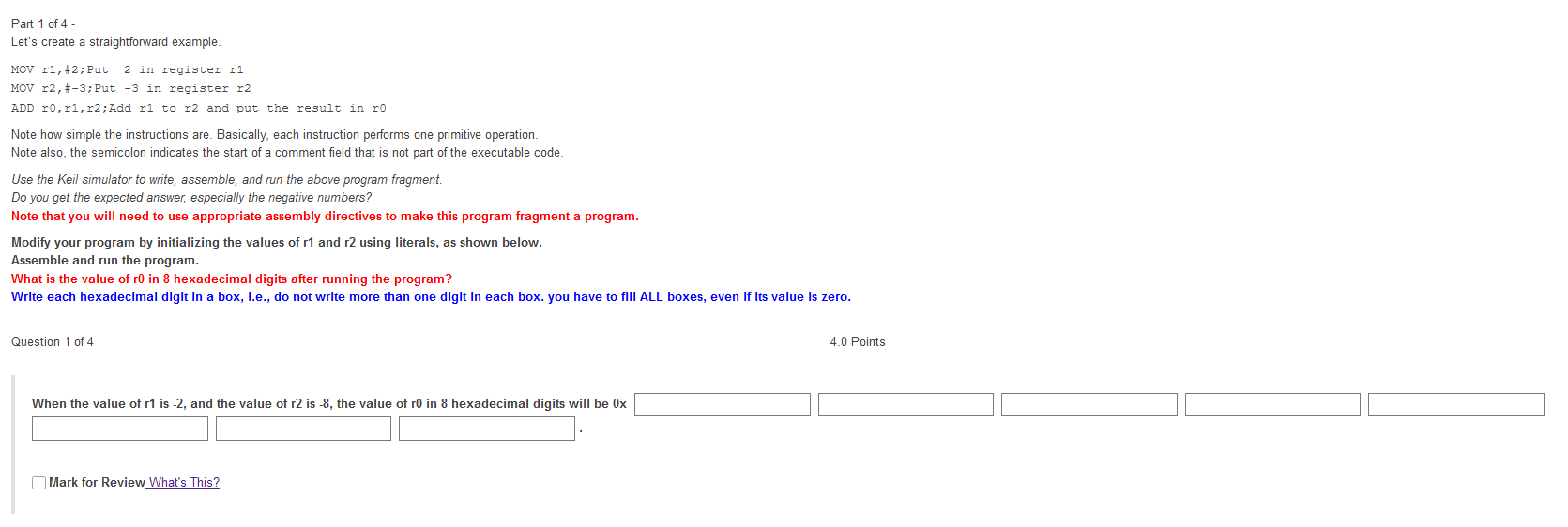 Solved Part 1 of 4 Let's create a straightforward example. | Chegg.com