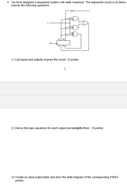 We have designed a sequential system with state | Chegg.com