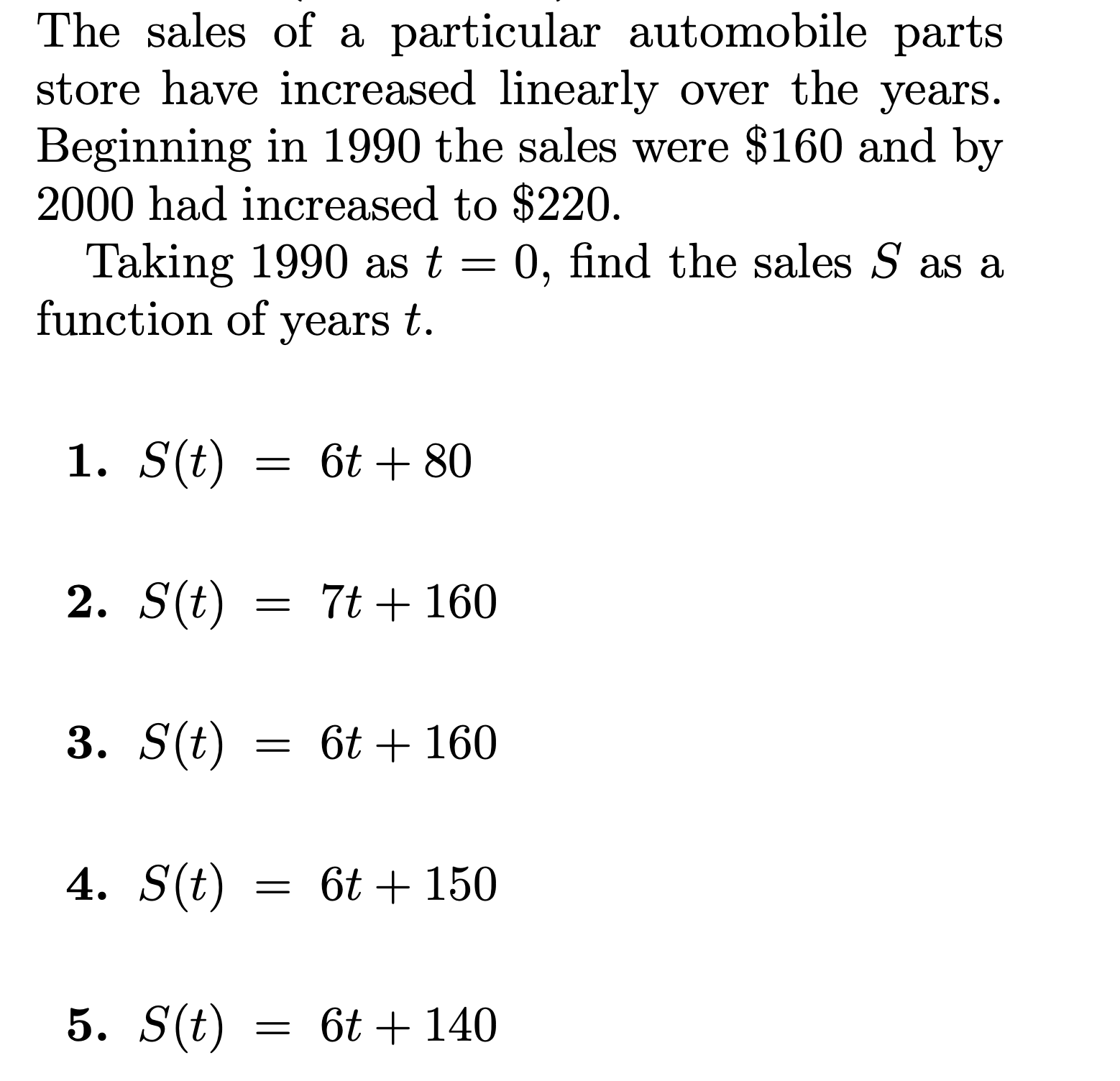 Solved The sales of a particular automobile partsstore have | Chegg.com