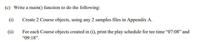 Solved Refer to the class diagram in Figure 1. A golf course | Chegg.com