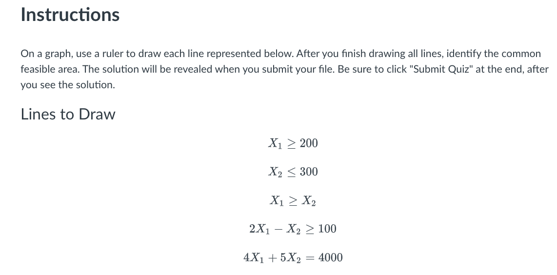 Solved Instructions On a graph, use a ruler to draw each | Chegg.com