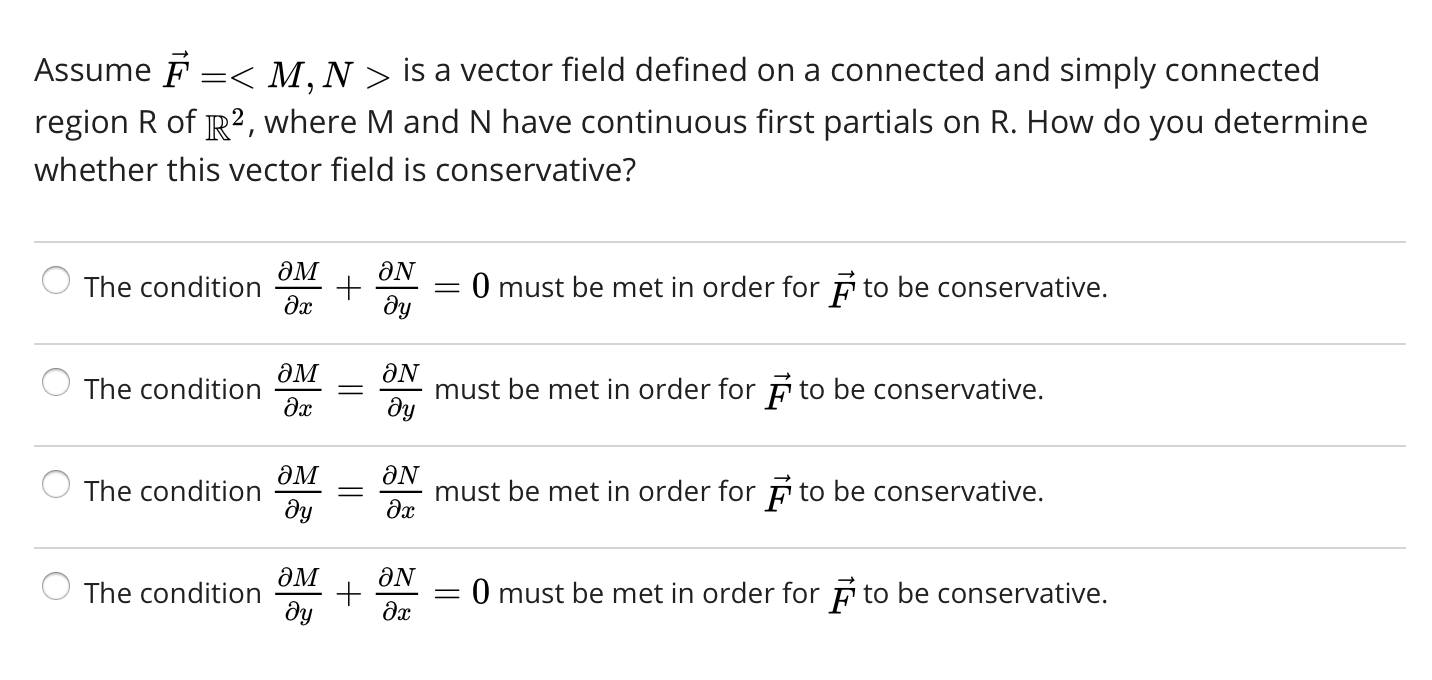 Solved Assume 7 = is a vector field defined on a | Chegg.com