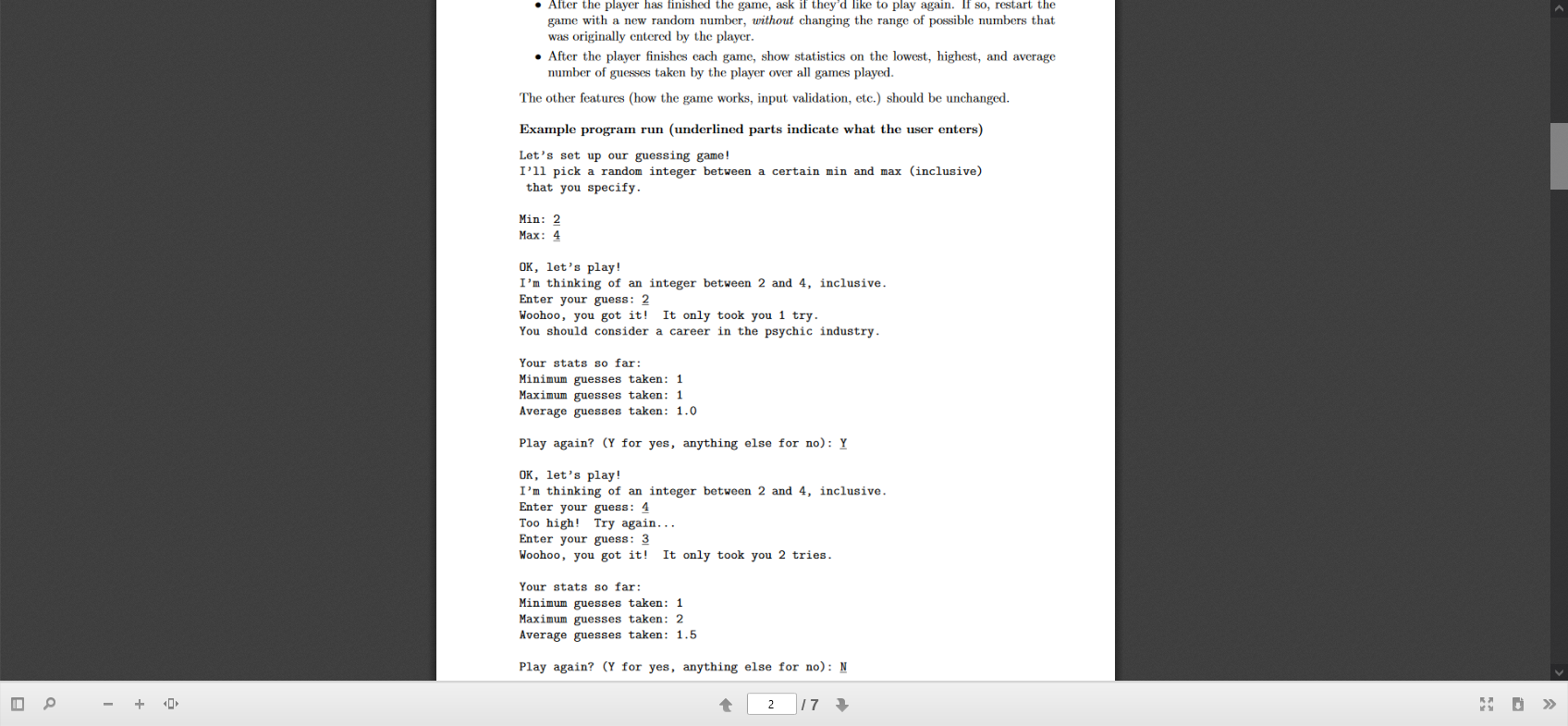 Solved My guessing game code: #Import random to generate | Chegg.com