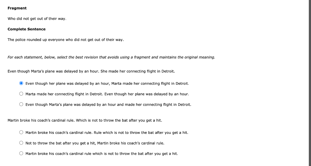Solved 3. Correcting Fragments That Are -ing Word Groups A | Chegg.com