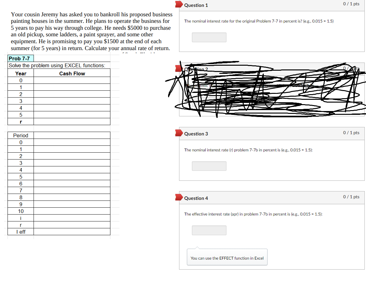 Solved Please solve excel Table and 3 Questions on side. | Chegg.com Solved Please solve excel Table and 3 Questions on side. | Chegg.com