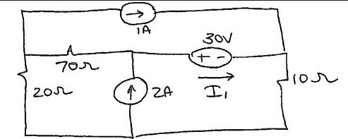 Solved Solve for the current flowing throught I1 using the | Chegg.com