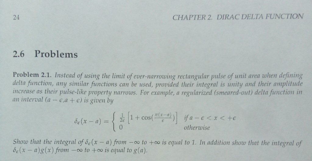 Solved 24 CHAPTER 2. DIRAC DELTA FUNCTION 2.6 Problems | Chegg.com