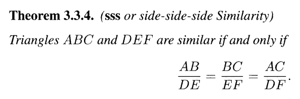 Solved Theorem 3.3.4. (sss or side-side-side Similarity) | Chegg.com