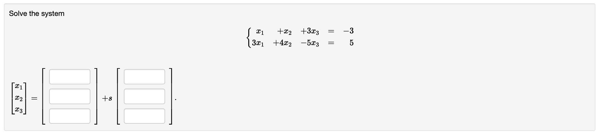 Solved Solve the systemSolve the | Chegg.com