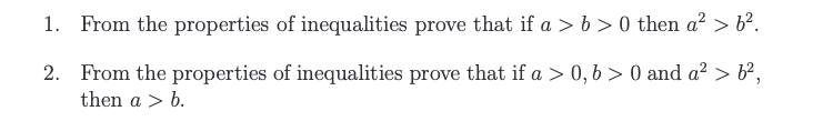 Solved From the properties of inequalities prove that if a > | Chegg.com