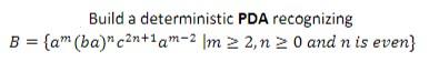 Solved Build a deterministic PDA recognizing | Chegg.com