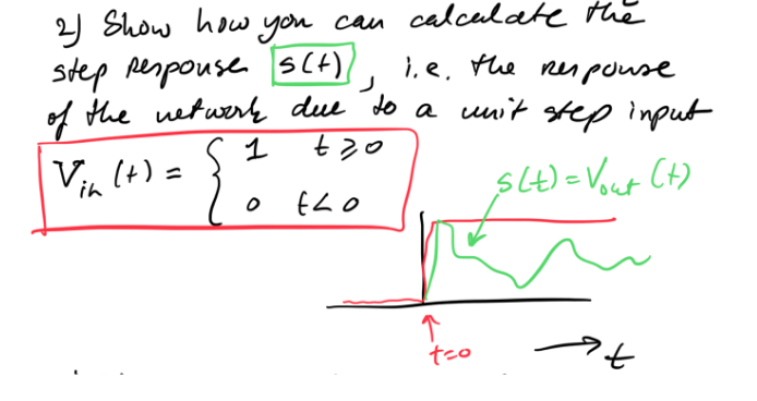 Solved ) . 2) Show how you can calculate the step response | Chegg.com