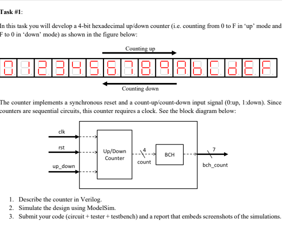Solved Task #1: In this task you will develop a 4-bit | Chegg.com