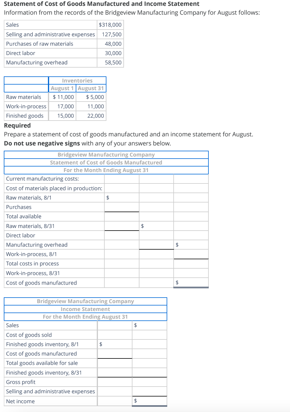[Solved]: Show me the steps to solve Statement of Cost of G