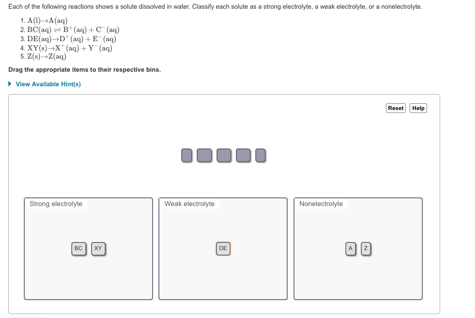 Solved Each of the following reactions shows a solute | Chegg.com