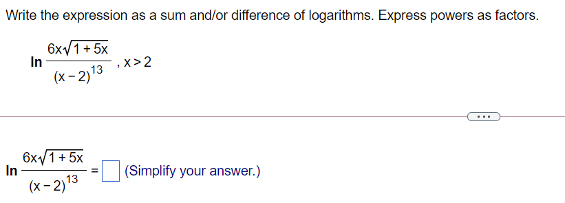 Solved Write the expression as a sum and/or difference of | Chegg.com