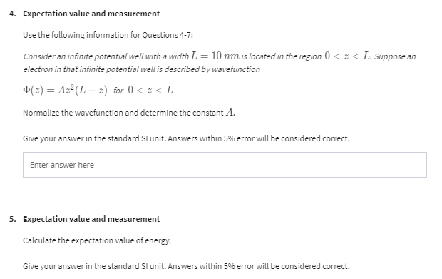 Solved Expectation value and measurementUse the following | Chegg.com