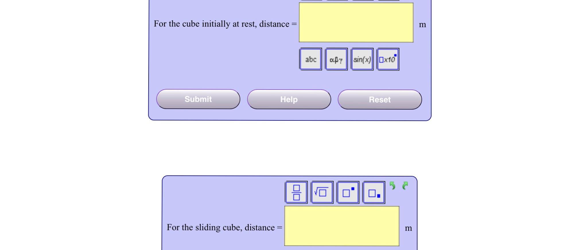 Solved In a physics lab, a small cube slides down a | Chegg.com