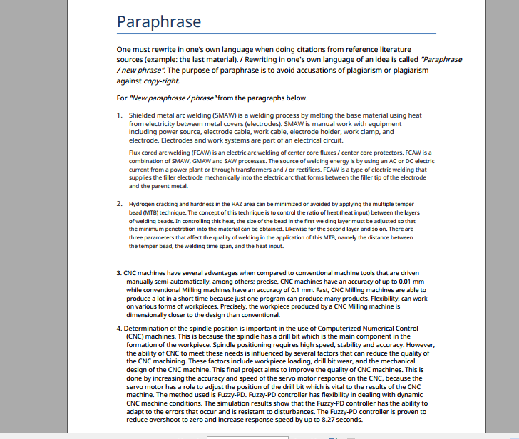Solved Paraphrase One must rewrite in one's own language | Chegg.com