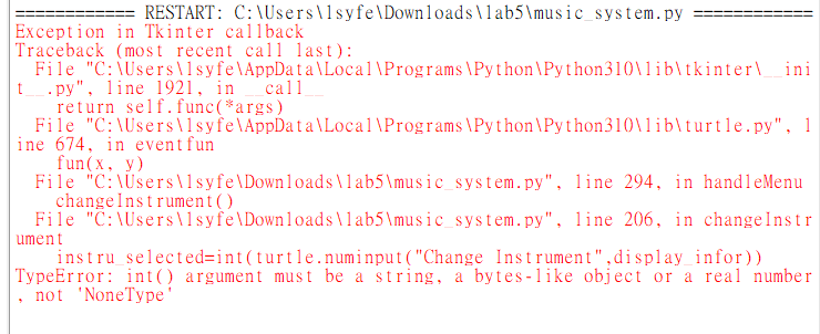 Solved when i use python turtle.numinput, if i click cancel, | Chegg.com
